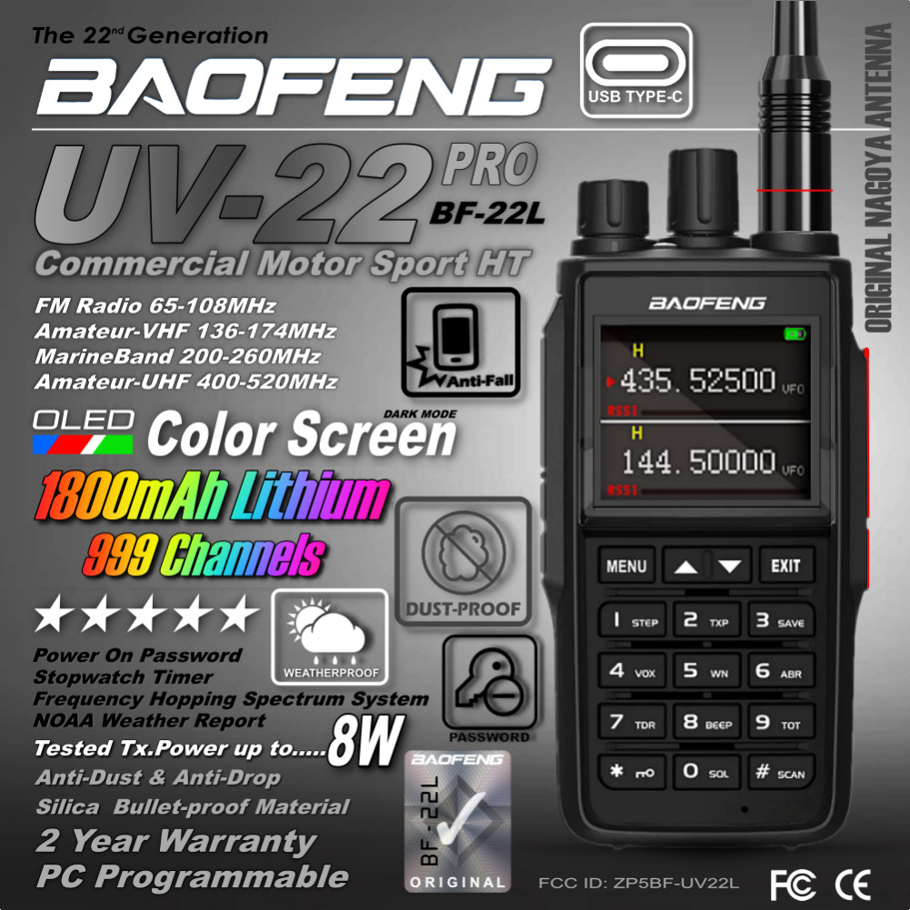 BF-22L Baofeng UV-22PRO Outdoor Sport Walkie Talkie | Shopee Malaysia