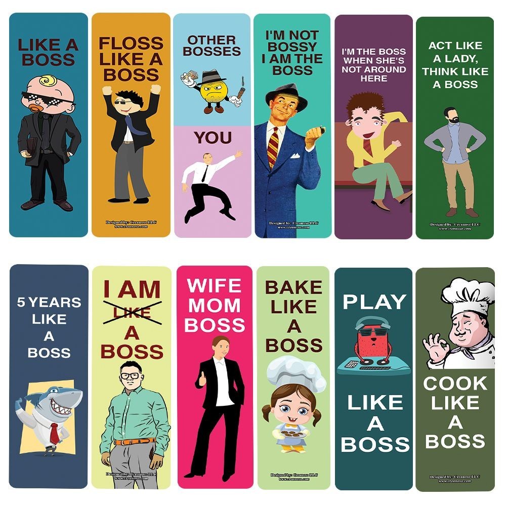 Funny Bookmarks Like a Boss Bookmarks(6-pack) | Shopee Malaysia