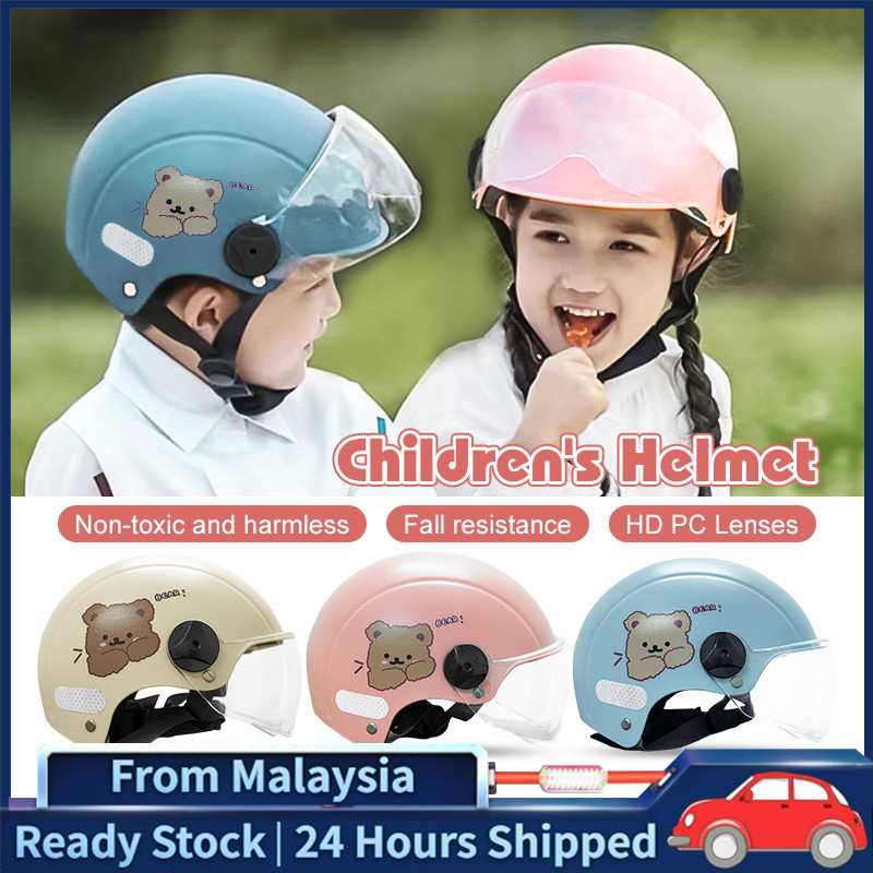 Helmet Kanak Kanak Helmet Budak Kid Double Lens Helmet Kids Helmet Topi ...