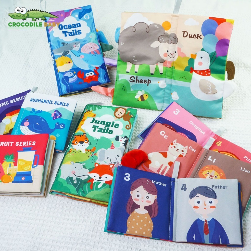 Baby cloth book Animal soft cloth books Visual stimulation Children ...