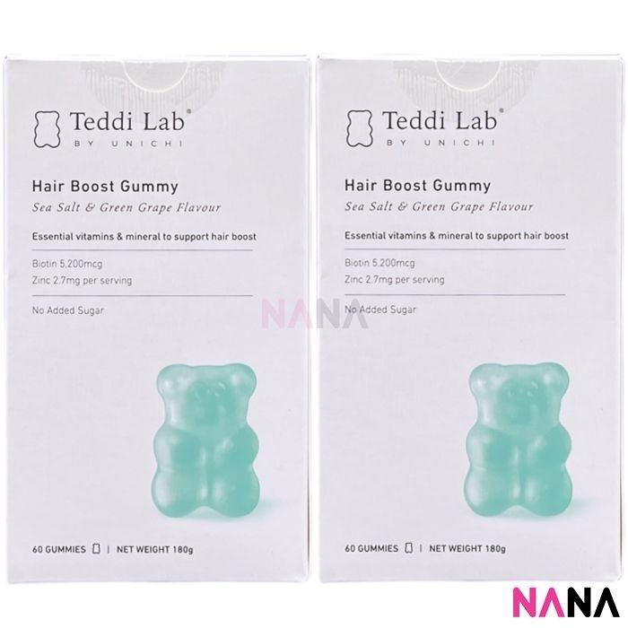 Unichi Teddi Lab Hair Boost Gummy Biotin + Zinc Gummy 60 Gummies x2 ...