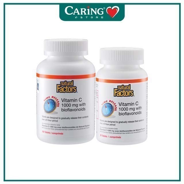 CARING NATURAL FACTORS VITAMIN C (1000G) WITH BIOFLAVONOIDS (180S + 90S ...
