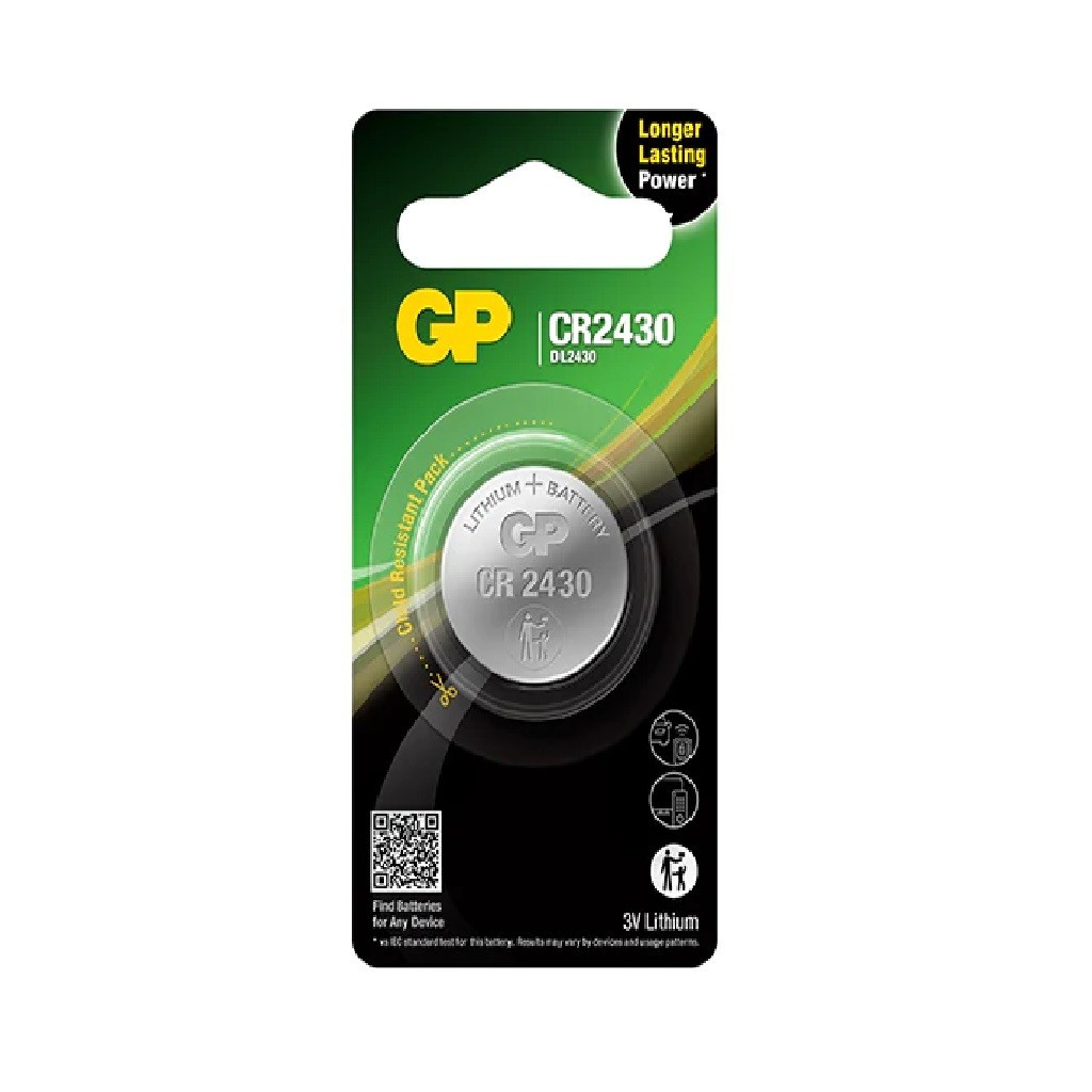 GP LITHIUM CELL BATTERY CR2430 CARD 1 | Shopee Malaysia