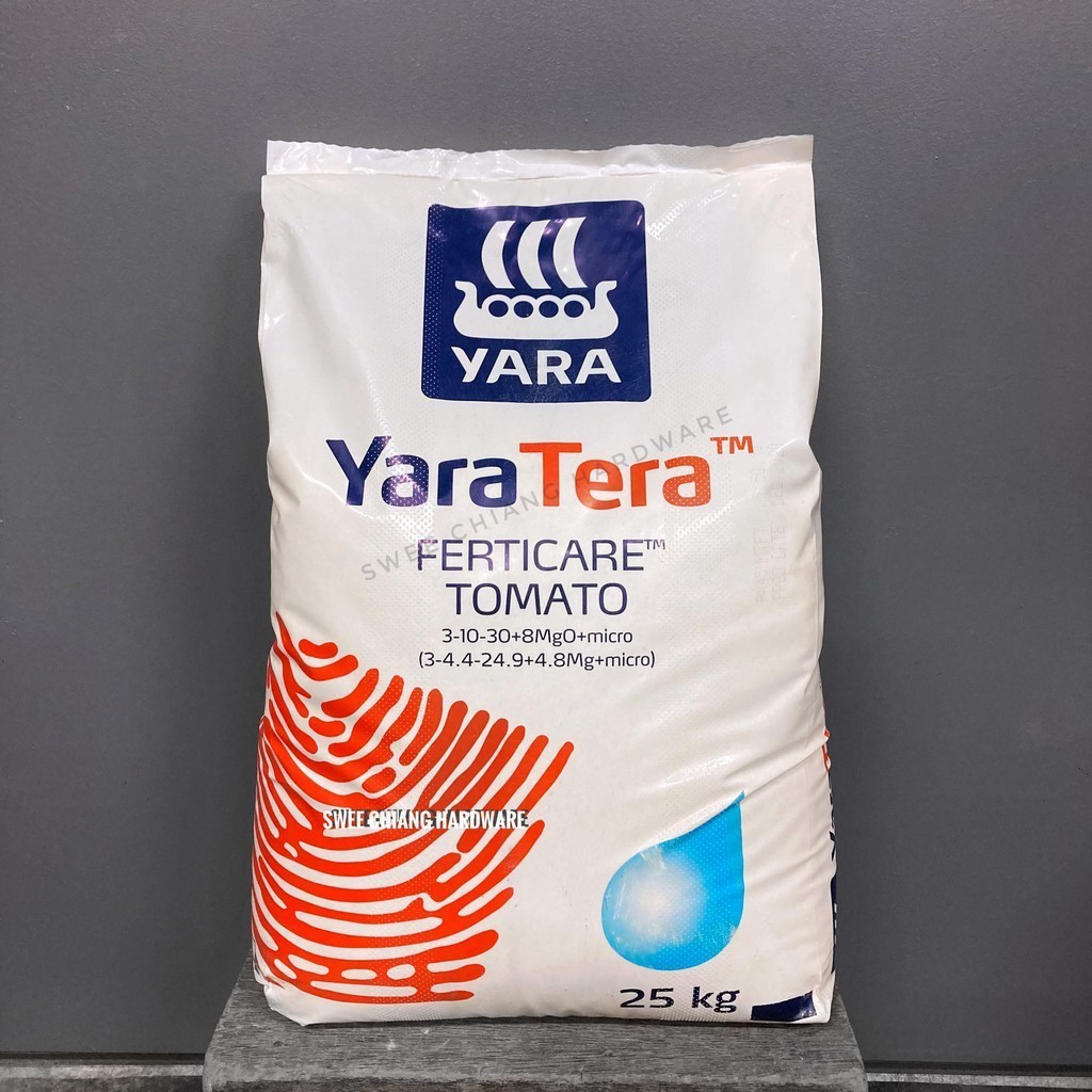 YaraTera FERTICARE TOMATO 3-10-30+8MgO 25kg NPK Fertilizer Fertigation ...