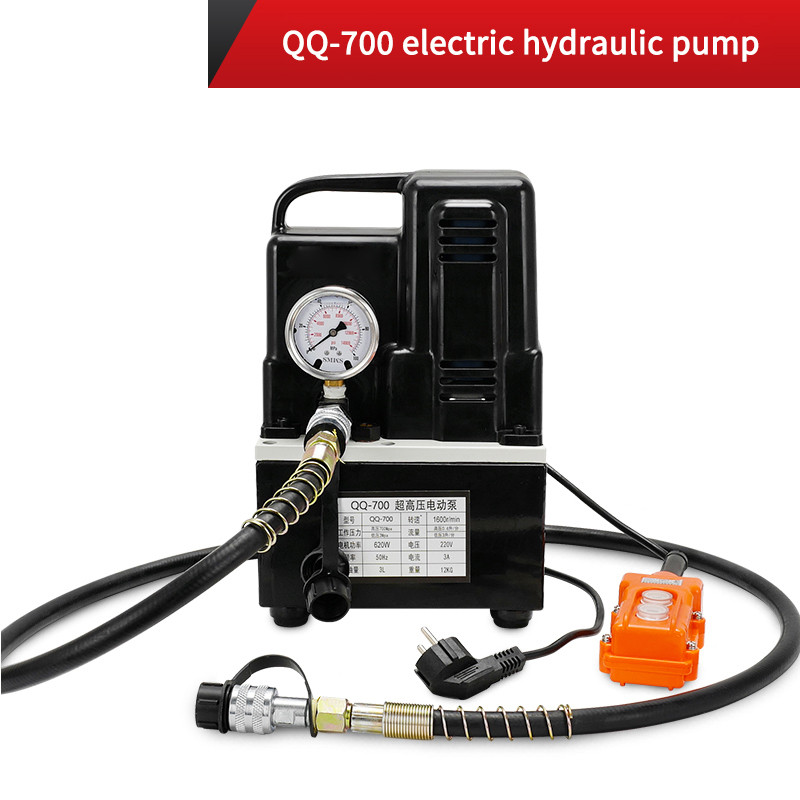 QQ-700 220V Small Electric Pump 620W Ultra High Pressure Hydraulic Pump With Manual switch ...