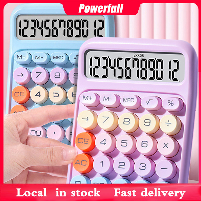 Ins Korean Dopamine Color Calculator 12 Digits Large Display Mechanical ...