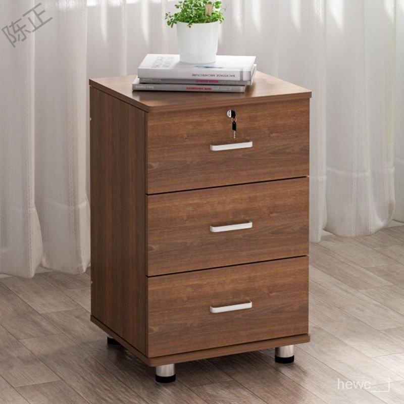 J-K/ 【Solid Wood Ecological Board】Office Mobile File Cabinet under Desk ...
