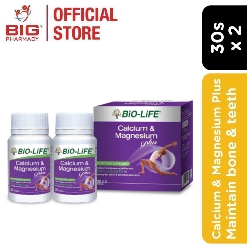 BiO-LIFE Calcium Magnesium Plus (30's x 2) | Shopee Malaysia
