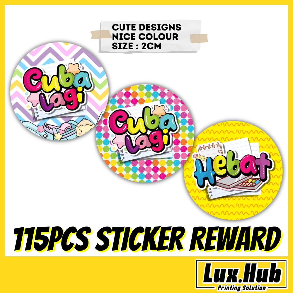 115pcs Sticker Reward for School Children | Stiker Cikgu | Teachers ...