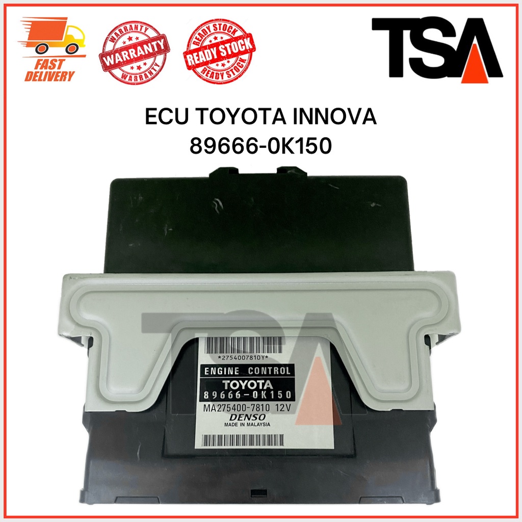 ECU TOYOTA INNOVA - 89666-0K150 ENGINE CONTROL UNIT COMPUTER BOX ...