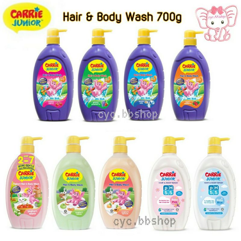 CARRIE JUNIOR Hair & Body Wash , Yoghurt Head to Toe 700g | Shopee Malaysia