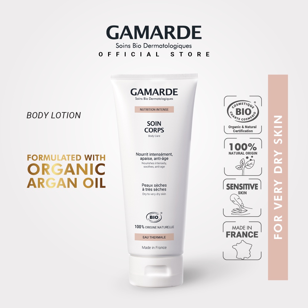GAMARDE NUTRITION INTENSE Organic Argan Body Care Cream 200ml ...