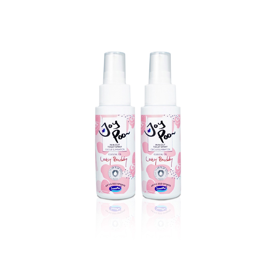 2x JoyPoo Household Spray (Lovely Buddy) 60mL, Toilet Odor Pleasant ...