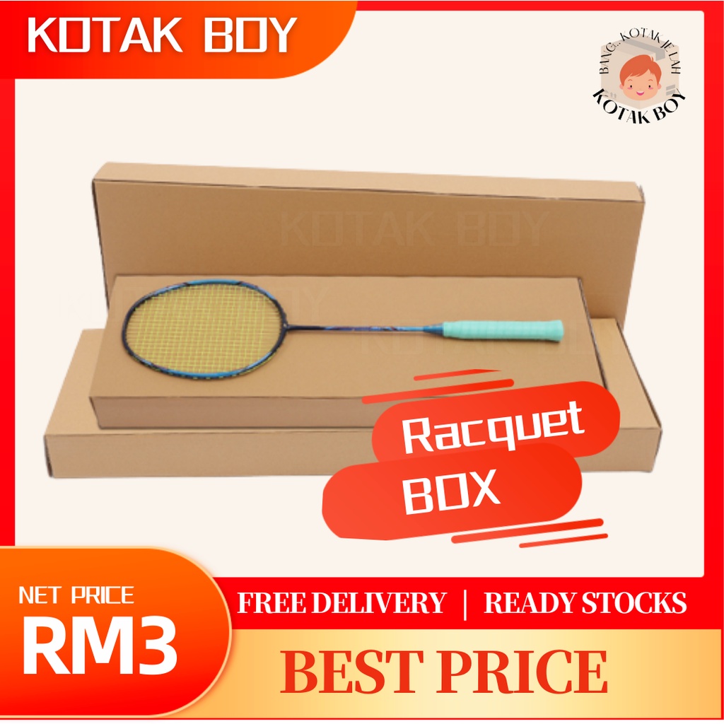 Racquet Box (Ready Stock) Kotak Badminton Packaging Box Kotak Carton ...
