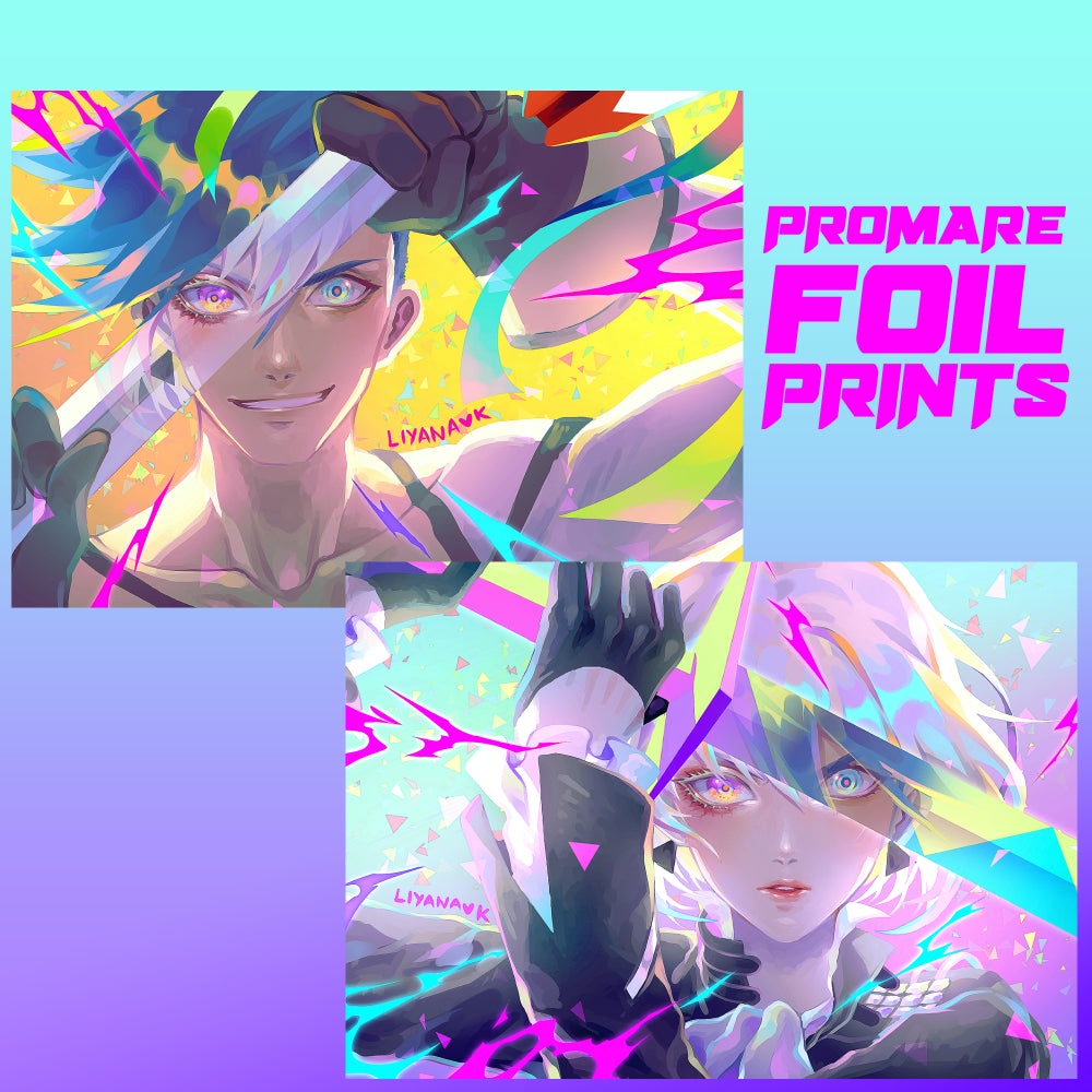 Promare | Galo Lio Foil Prints | Shopee Malaysia