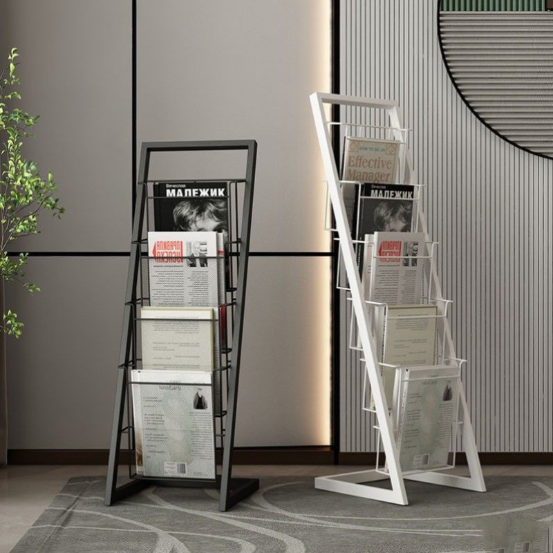The Newspaper Stand Wrought Iron Bookcase Magazine Shelf Newspapers ...