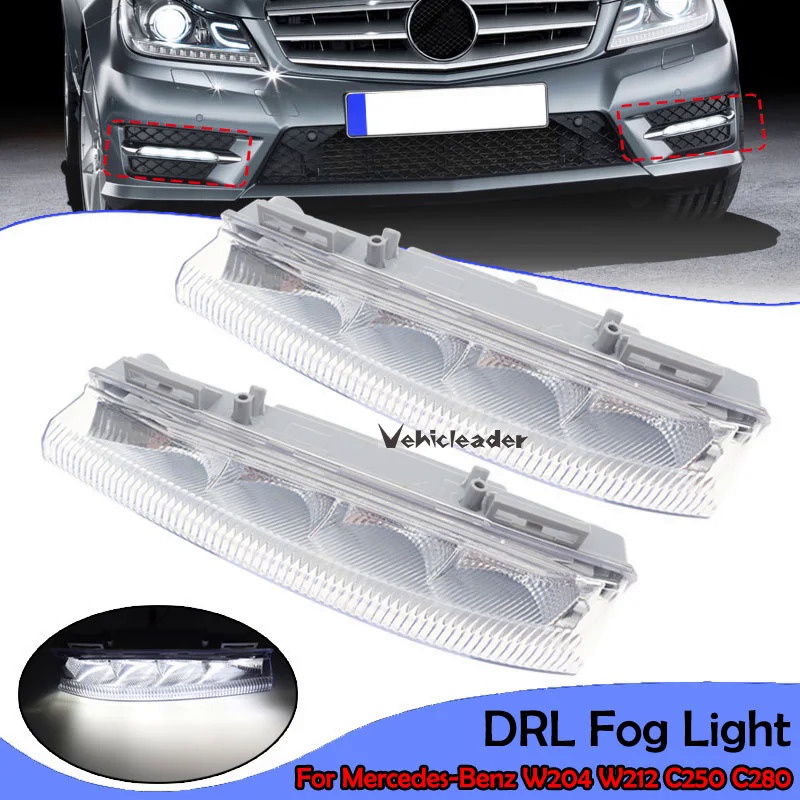 Car Front Left & Right LED DRL Daytime Running Lamp Fog Light Signal ...