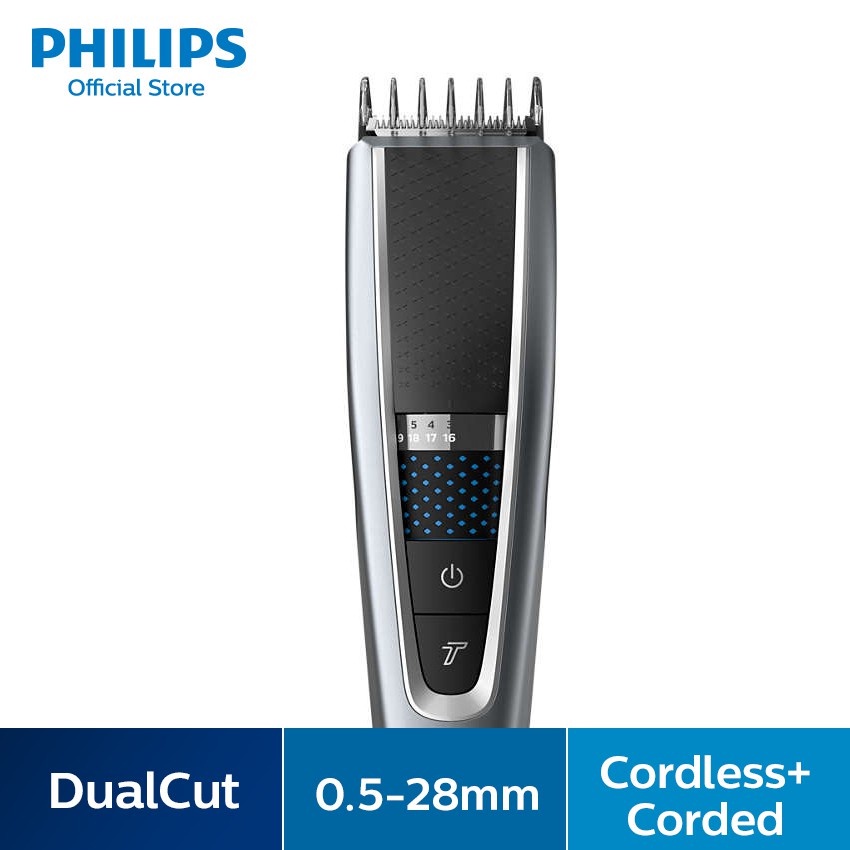 Philips 5000 Series Washable Hairclipper with Accessories and Pouch ...