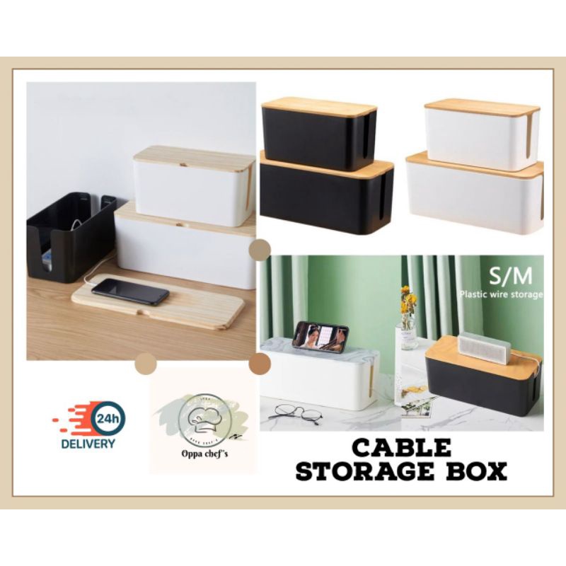 Cable Management Storage Box Socket Extension Wire Plug Hider Organizer ...