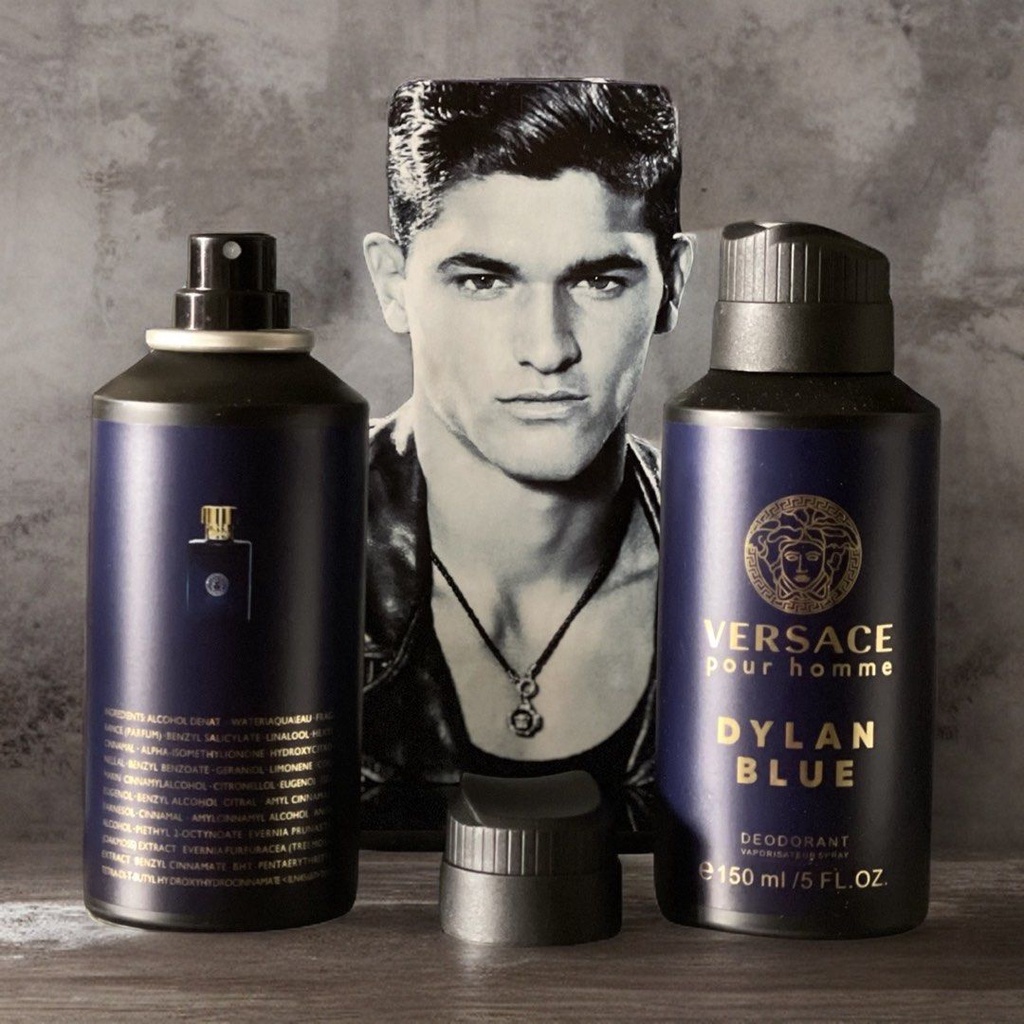 Versace dylan blue pour homme Deodorant spray 150ml | Shopee Malaysia