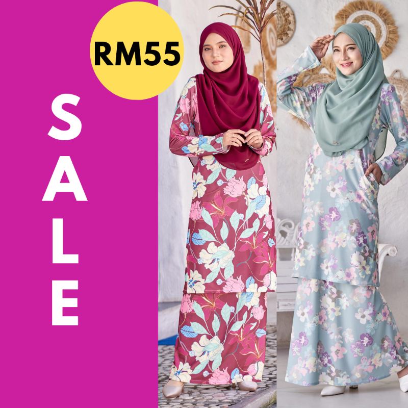 OFFER Baju Kurung Ironless Plus Size Luvla Baju Kurung Tanpa Gosok Baju Kurung Pesak Moss Crepe ...