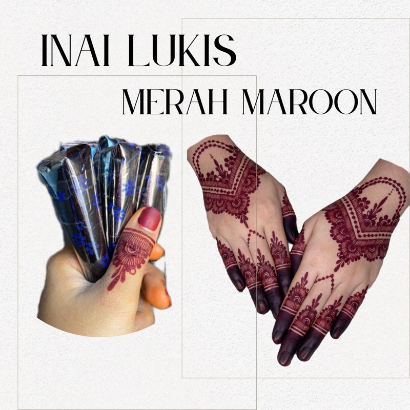 🇲🇾🔥READY STOK🔥INAI LUKIS KON MERAH PEKAT INAI LUKIS PENGANTIN INAI ...