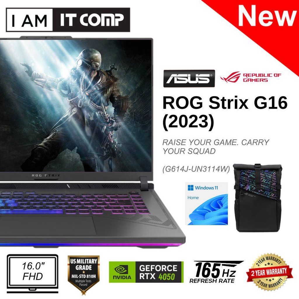 ASUS ROG Strix G16 (G614JU) i7-13650HX/16GB/512GB SSD/16" FHD, 165Hz ...