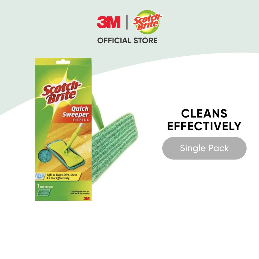 3M™ Scotch-Brite™ Quick Sweeper Mop Refill, Cleans Effectively, 1 pc ...
