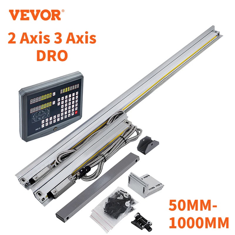 VEVOR Linear Scale Encoder 50MM-1000MM 2 Axis 3 Axis Digital Readout ...
