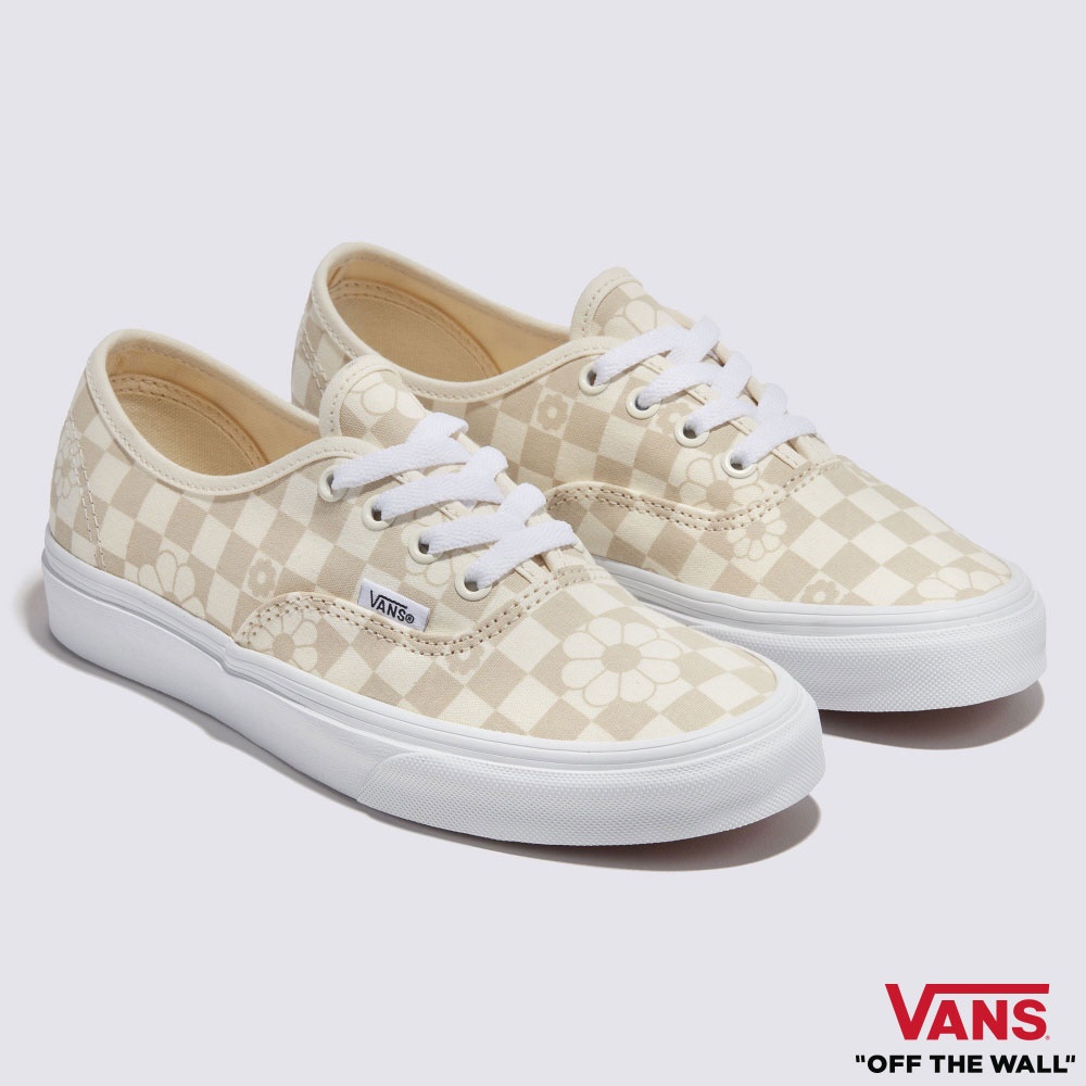 Vans Floral Checkerboard Authentic Women (Unisex US Size) BEIGE ...