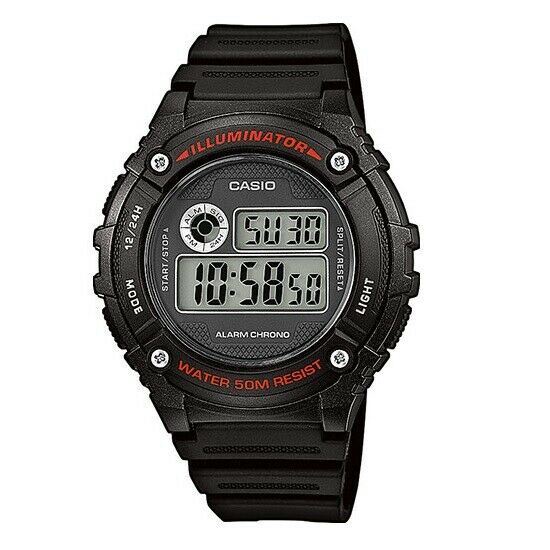 Casio W-216H-1A Youth Series Illuminator Alarm Chrono Black Resin Digital Watch | Shopee Malaysia