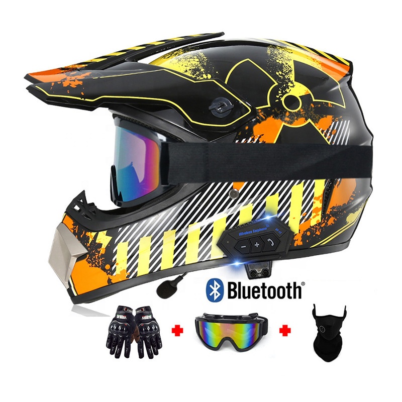 Latest style premium quality off-road moto racing full face smart ...