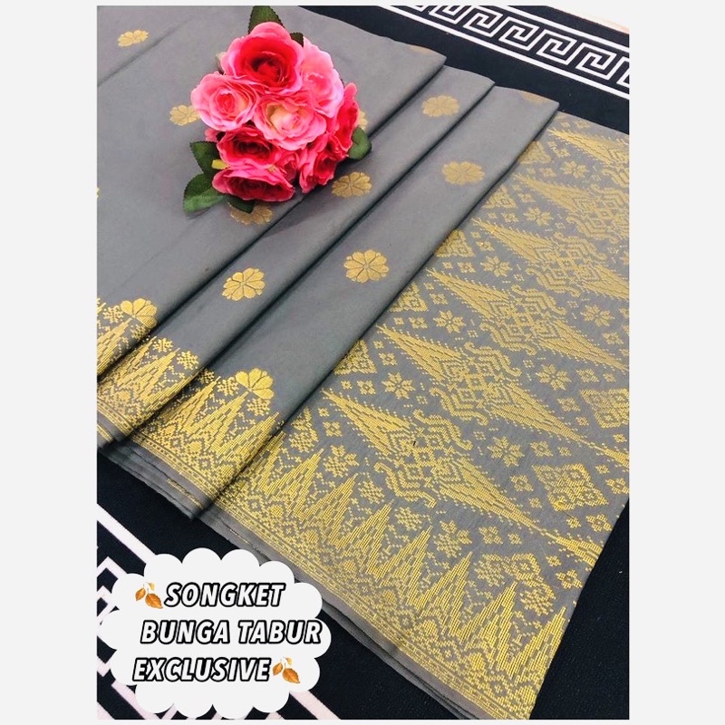 Songket Bunga Tabur, Kain Songket Meter, Songket Tenun, Songket Tabur ...