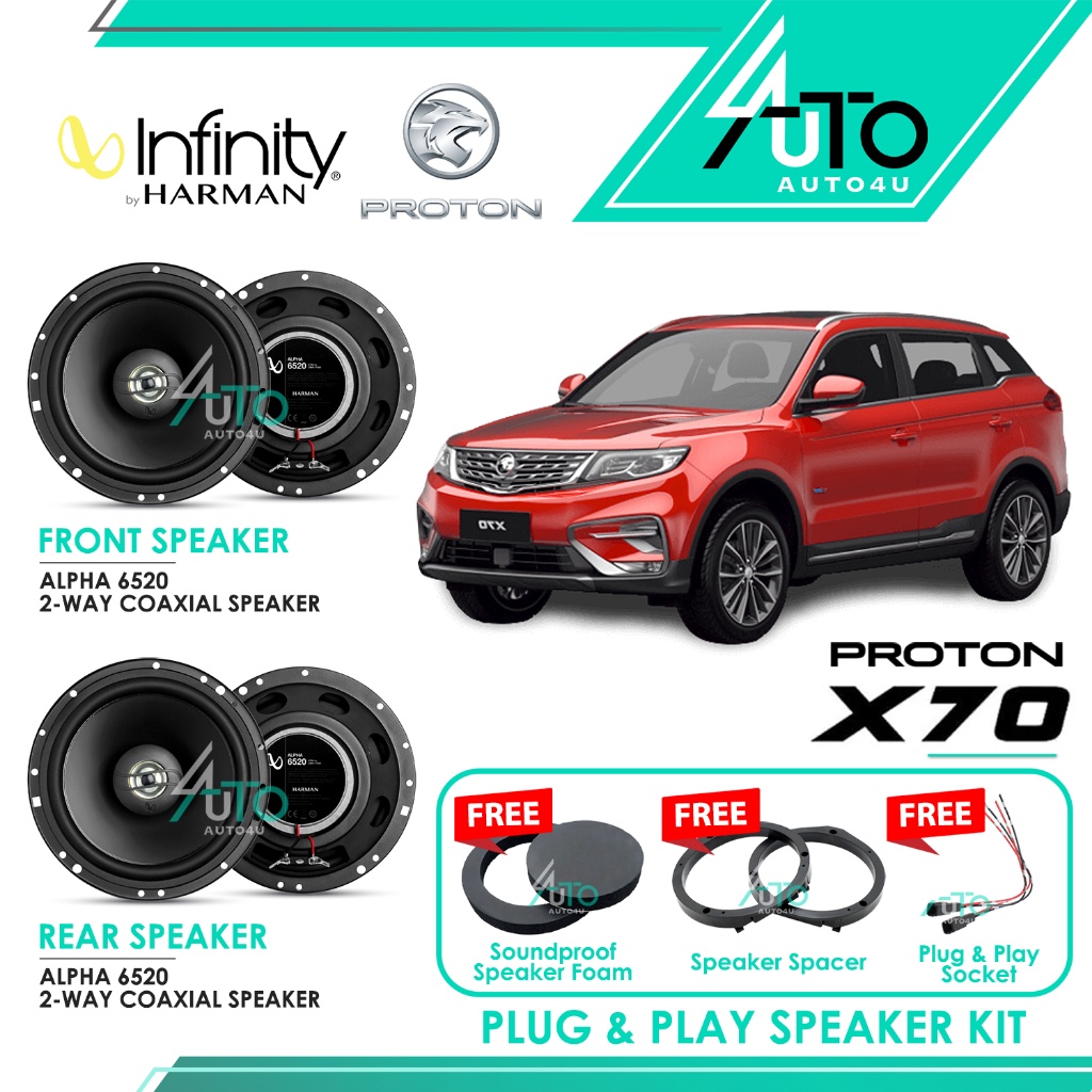 Infinity Speaker Proton X70 2018-Latest Plug & Play Car Speaker PNP ...