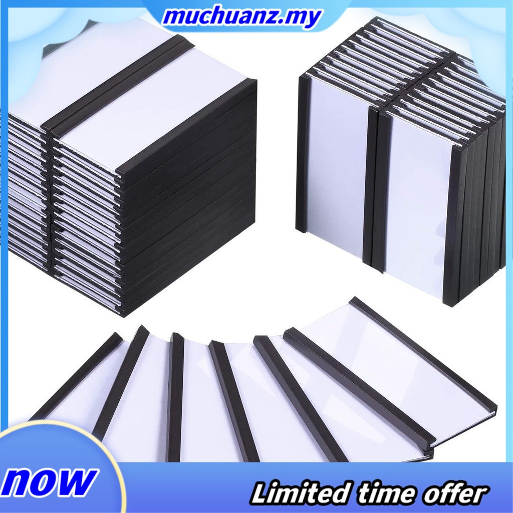 30 PCS Magnetic Label Holder Labeling Data Card Holders with Paper Pen ...