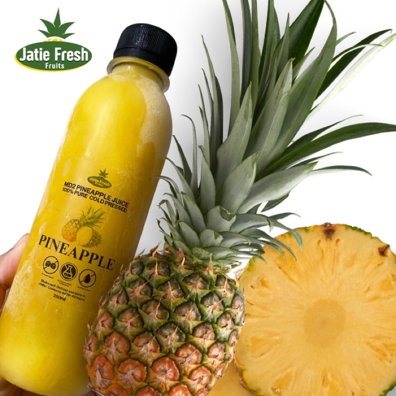 Jus Nanas Asli Premium MD2 Cold Pressed Pure Pineapple Juice Jatie ...