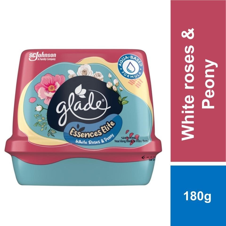 Glade Scented Gel Premium Range - White Roses & Peony (180g) | Shopee ...