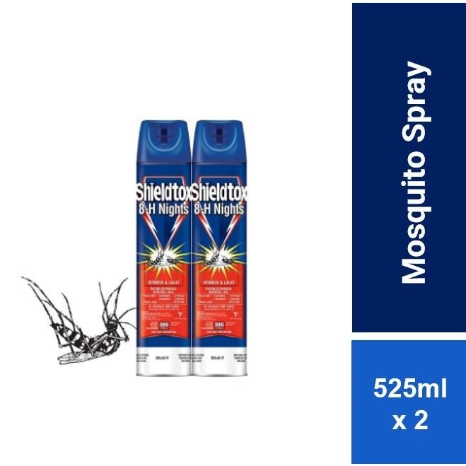 Shieldtox 8-H Nights Mosquito Aerosol 525ml x2 (Value Pack) | Shopee ...