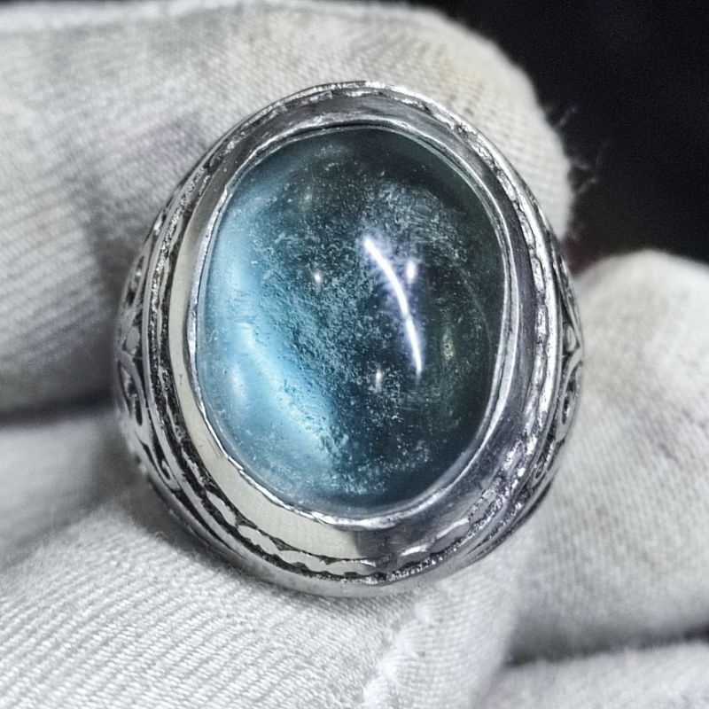 Cincin Natural obsidian ocean blue | Shopee Malaysia