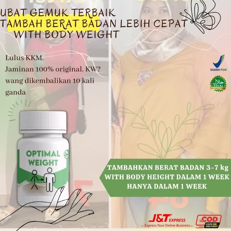Vitamin Tambah Berat Badan -Optimal Weight Original HQ- Ubat Gemuk ...