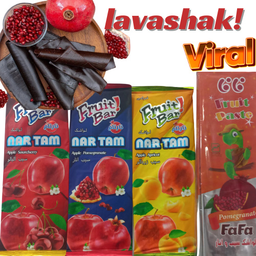 Lavashak Fruits Paste Leather +-(100g - 50g) Fruit bar / Instant ...
