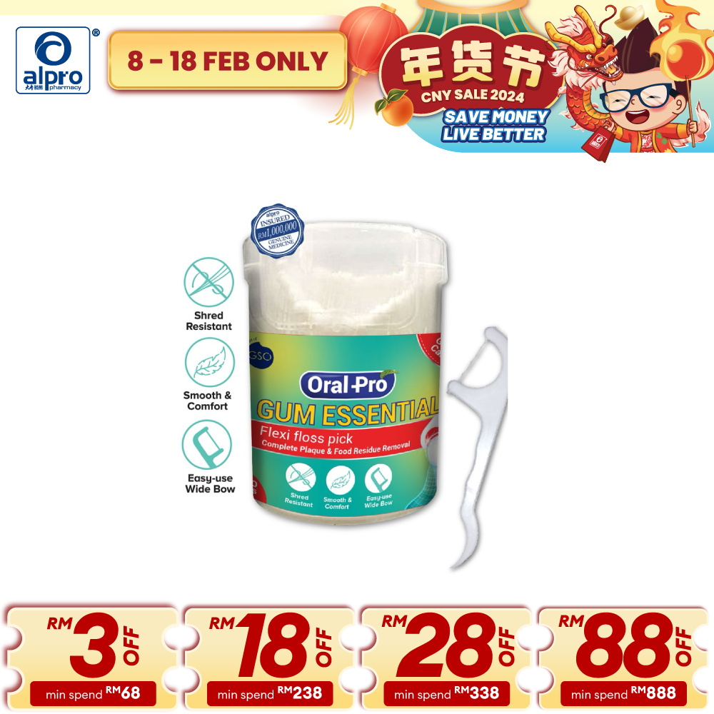 Alpro Pharmacy Exclusive - Oral Pro Gum Essential Flexi Floss Picks ...