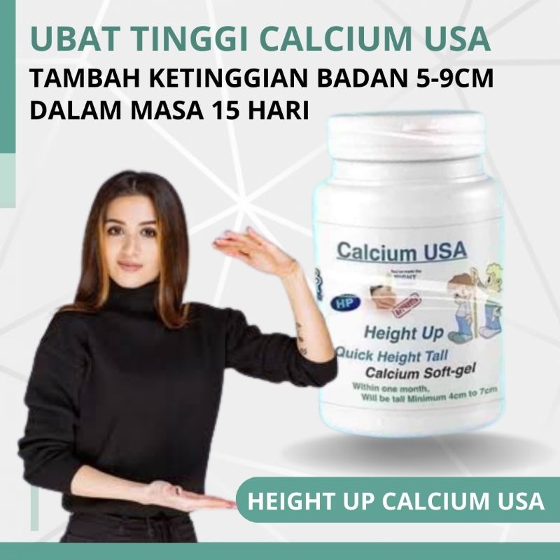 UBAT TAMBAH TINGGI BADAN CALCIUM USA - ORIGINAL - HEIGHT UP CALCIUM USA ...