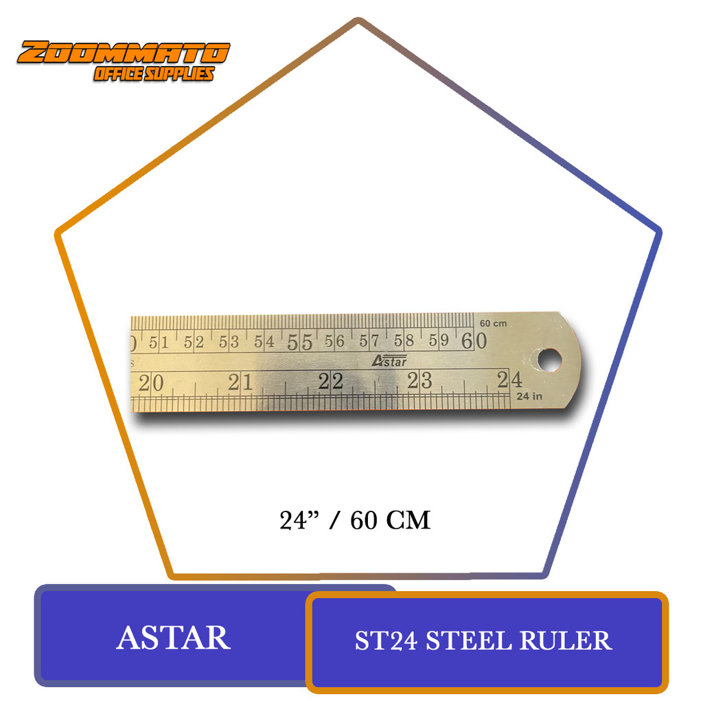 ASTAR ST24 STEEL RULER (24" / 60 CM) | Shopee Malaysia