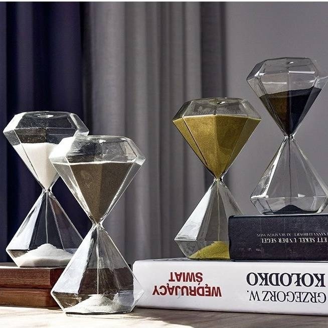 Sand Clock Sandglass Creative Diamond Hourglass 5/15/30 Minutes Glass ...