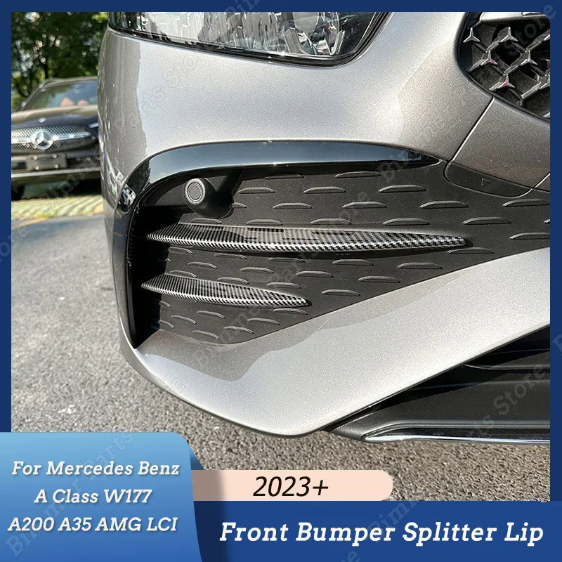 Car Front Bumpers Lip Air Vent Spoiler Canards Splitter For Mercedes ...