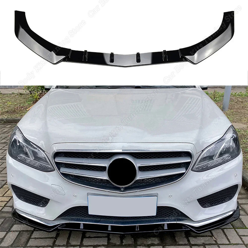 For Mercedes Benz W212 S212 Front Bumper Lip Spoiler Splitter Diffuser ...