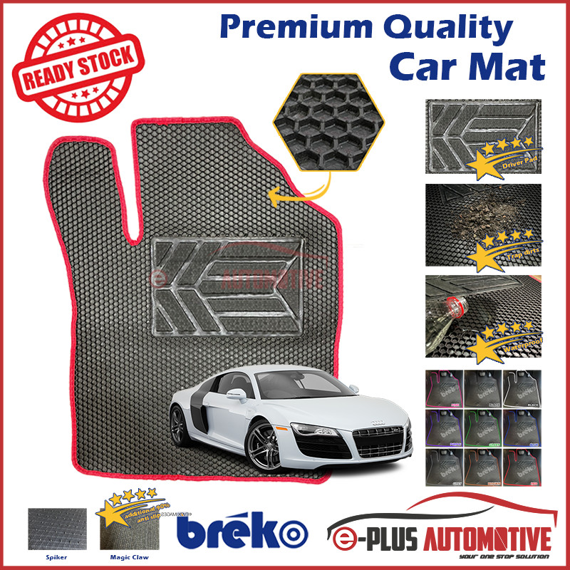 Breko Audi R8 2006-2015 Hexagon High Quality Car Floor Mat and Carpet ...