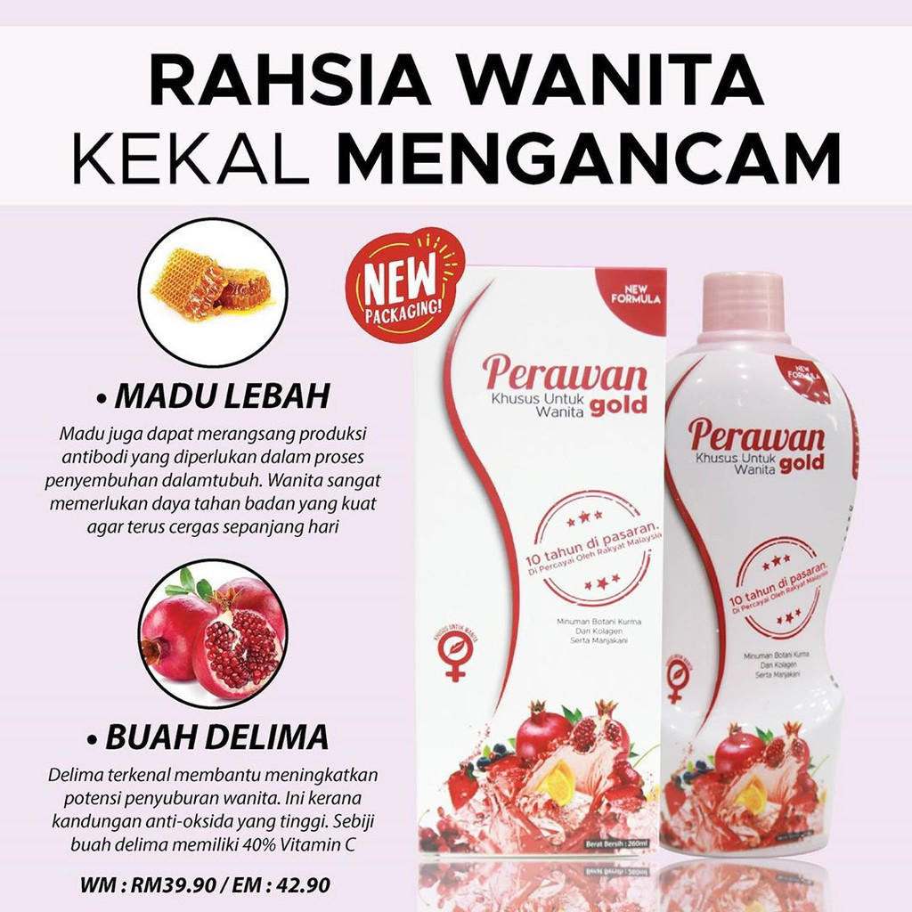 🍀DHerbs JUS PERAWAN GOLD 300ML (NEW) & JUS ARJUNA MAXX 260ML | Shopee ...