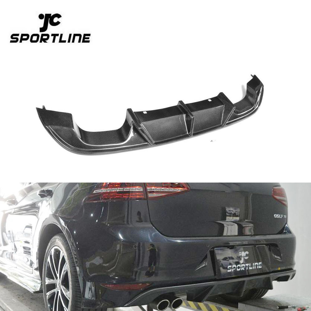 Carbon Fiber Rear Car Diffuser for Volkswagen VW GOLF 7 VII MK7 R R ...